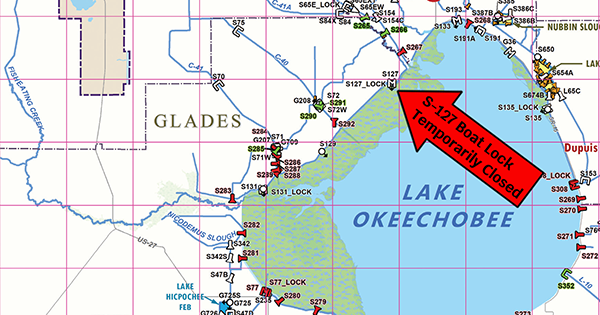 S-127_Boatlock_closure_map | South Florida Water Management District