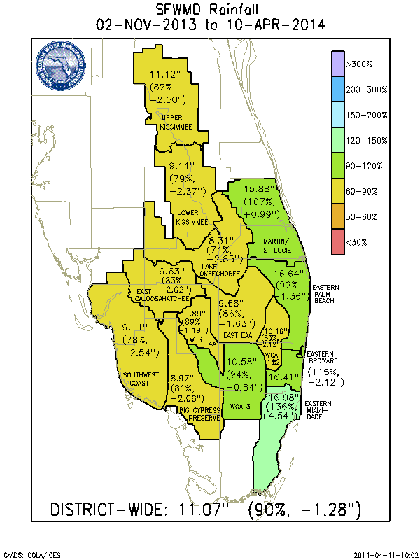 2014 Water Conservation Month Map | South Florida Water Management District